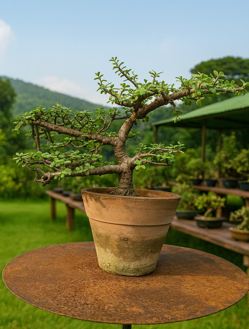 12-Year-Old Jade Bonsai Tree - Cascading Style – Abana Homes